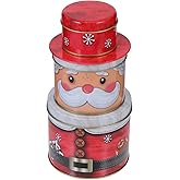 Amazon.com: Angoily Christmas Cookie Tins Set of 3, Metal Christmas Tin ...