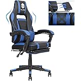 Amazon.com: KILLABEE Massage Gaming Chair High Back PU Leather PC ...