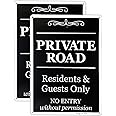 Amazon.com: 2 Pack Private Road Sign, Residents & Guests Only Access ...