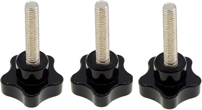Amazon.com: YXQ M8 Hand Star Knobs Threaded Stud Five Arm Clamping ...