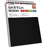 Amazon.com: Soucolor 9" x 12" Sketch Book, 1-Pack 100 Sheets Spiral Bound Art Sketchbook, (68lb ...