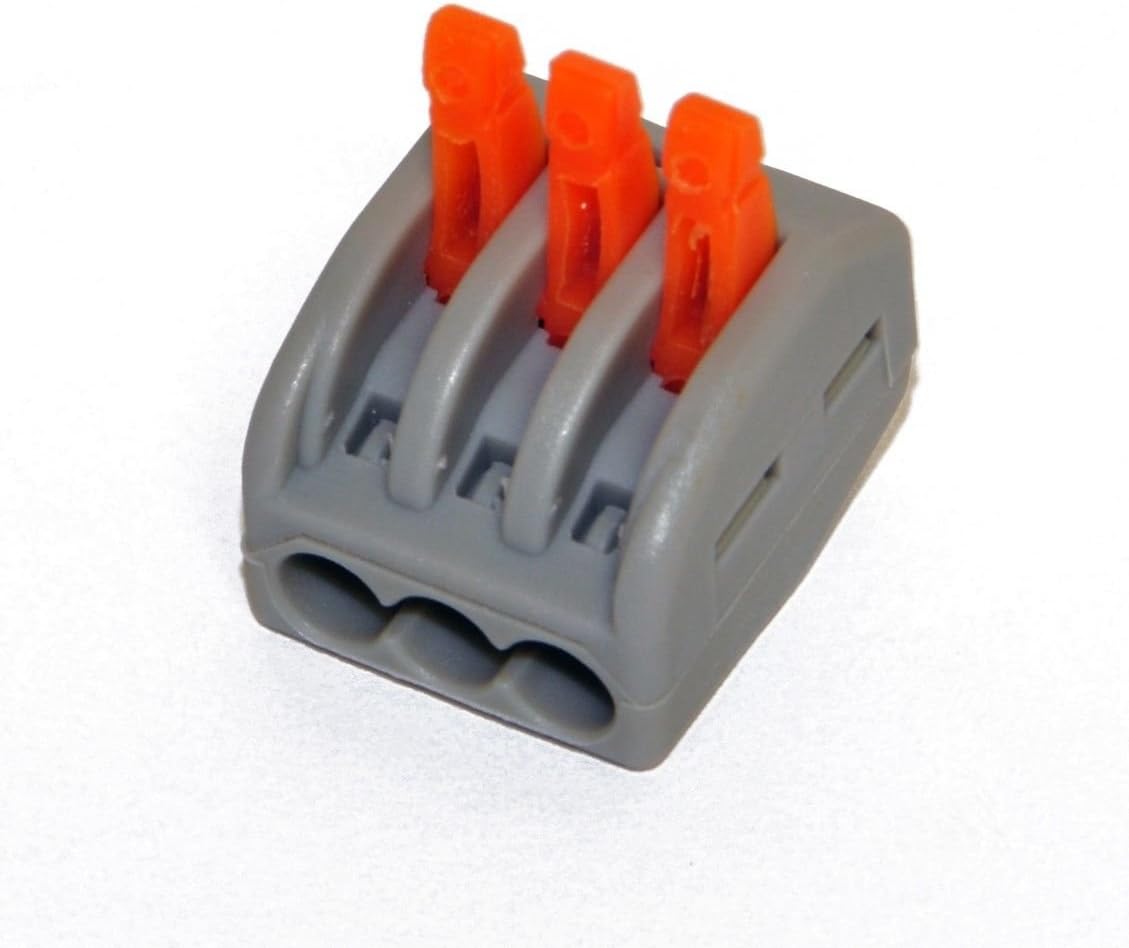2/3/5 Way Wire Connector Reusable Spring Lever Terminal Block Electric ...