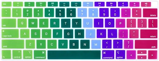 ProElife Blue Gradient Keyboard Cover Ultra Thin Silicone Keyboard ...