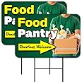 Amazon.com : Food Pantry 2 Pack Yard Signs 16" x 24" - Double-Sided ...