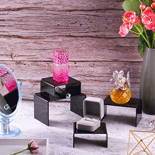 Chuangdi 2 Sets Acrylic Display Risers, Clear Product Stand, Jewelry ...