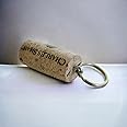 Amazon.com: Wine Cork Floating Key Chain, single wine cork keychain ...