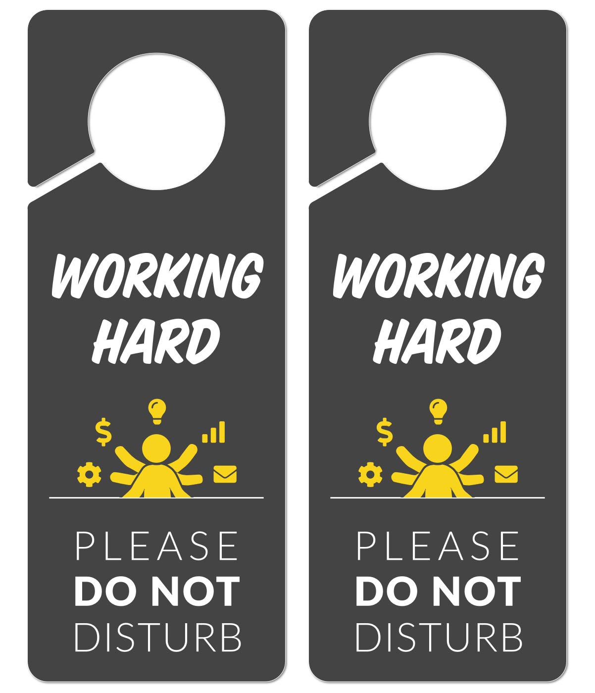 Mua Working Sign for Door, 2 Pack (Printed on Both Sides), 9.3″x3.5 ...