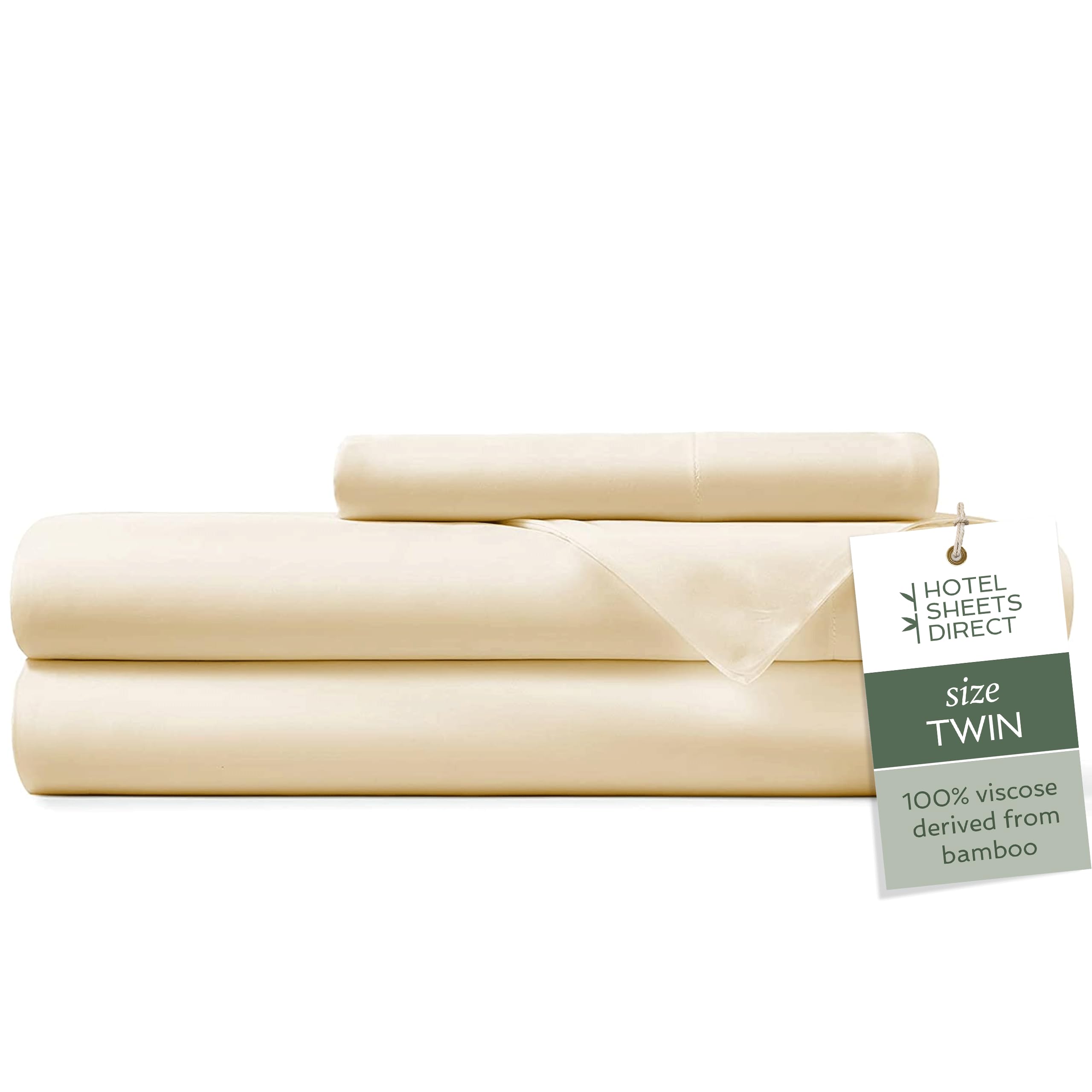 Hotel Sheets Direct 3 Piece Bed Sheet Set Twin Size, 100% Viscose ...