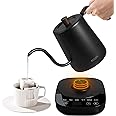 Amazon.com: ECUZE Gooseneck Electric Kettle Temperature Control 0.8L, 4 Modes Pour Over Coffee ...