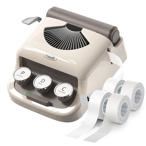 Makeid Q1 Label Maker with 4 Continuous Tapes - Wireless Handheld ...