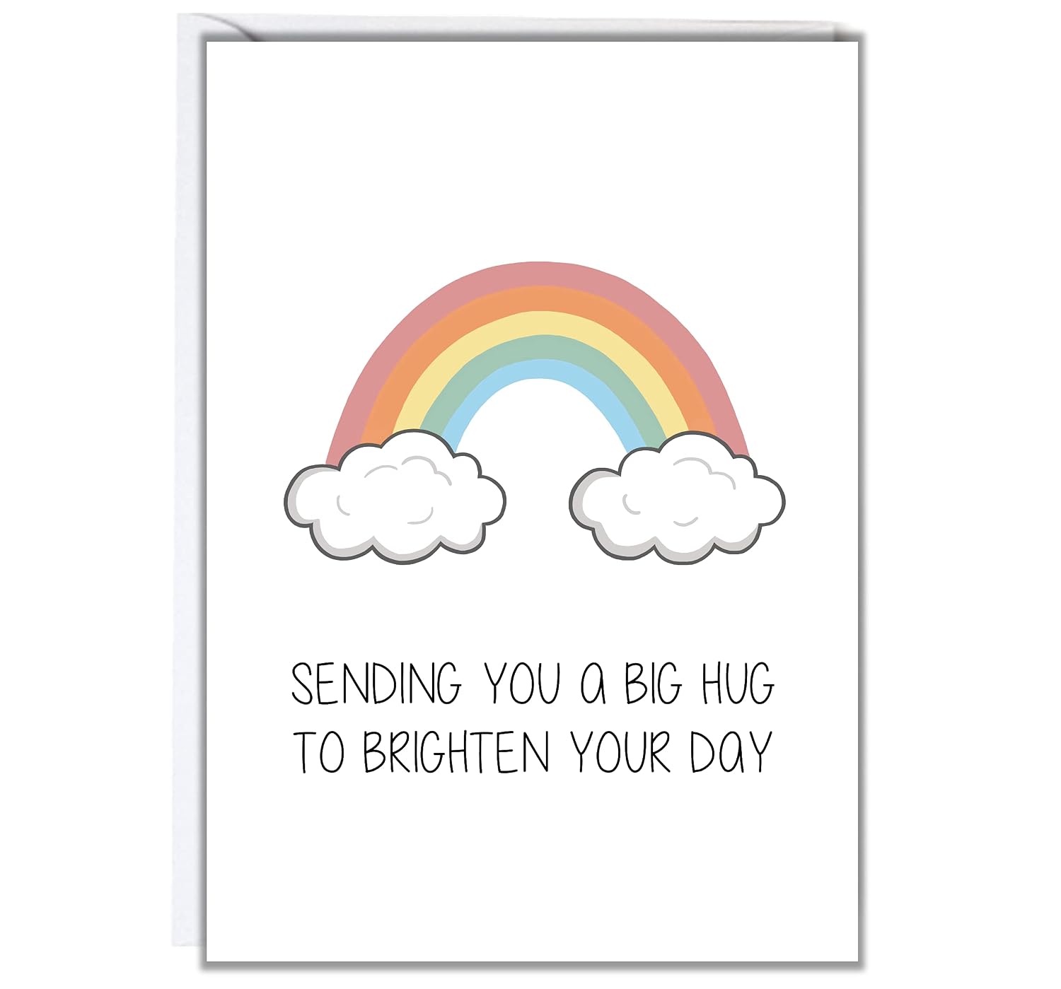 Thinking of You Card - Rainbow - Hug - Brighten Your Day: Amazon.co.uk ...