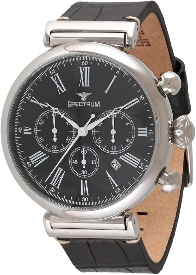 Spectrum Men's Black Dial Leather Casual Watch - S23024M: Buy Online at ...