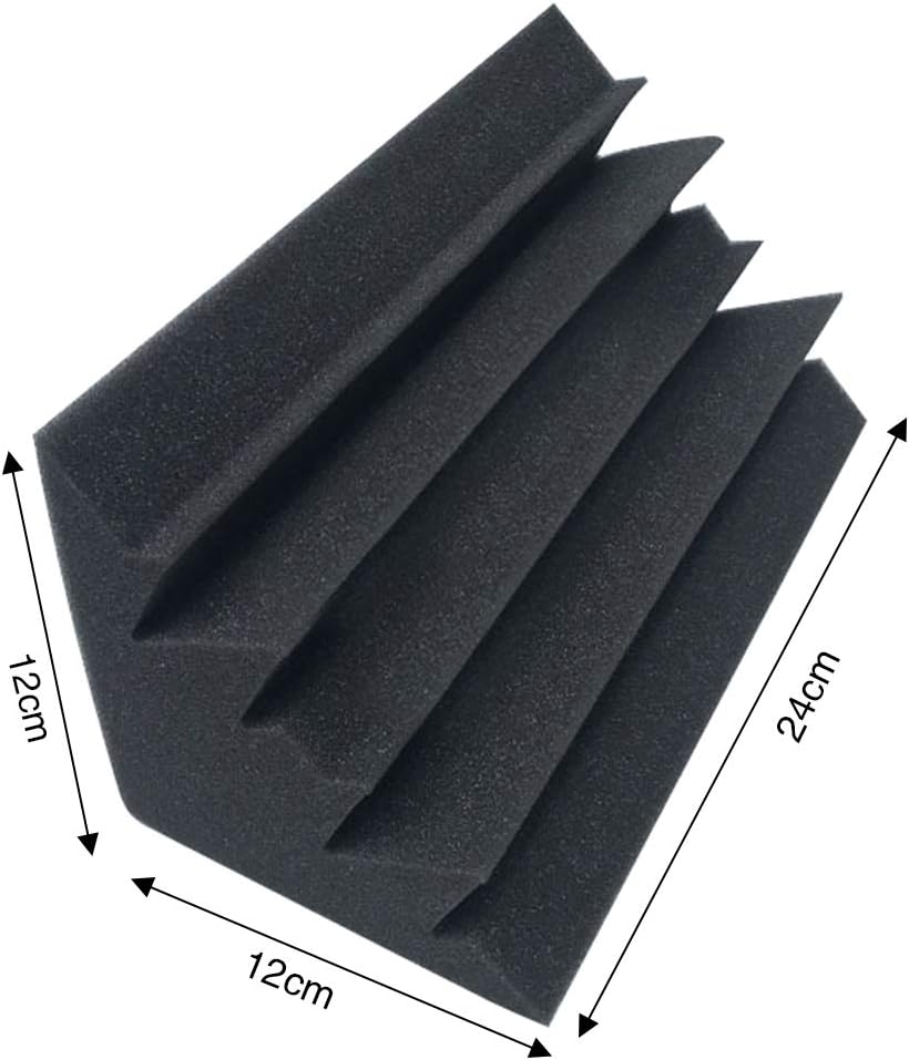 12 Pcs Mini Corner Soundproofing Foam Bass Trap Sound Absorbing ...