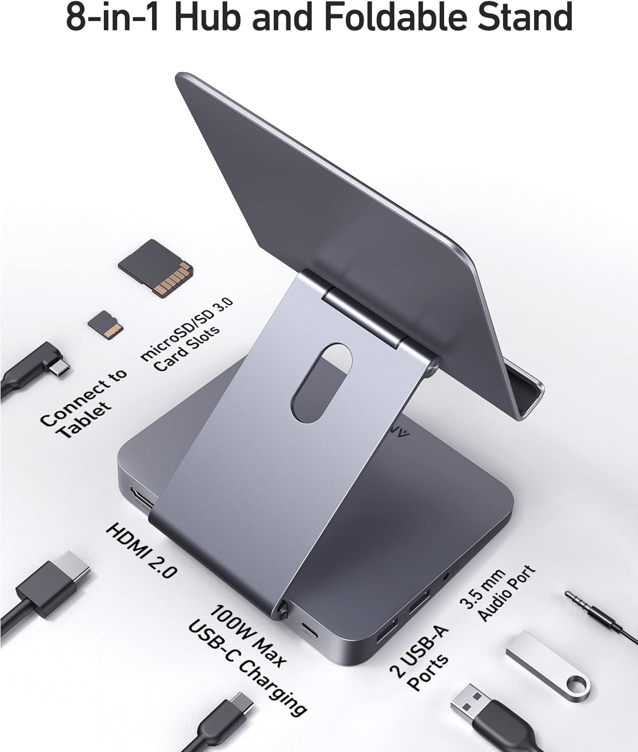 Mua Anker USB C Hub for iPad, 551 USBC Hub (8-in-1), with Foldable ...