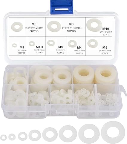Nylon Washers Plastic Spacers M2 M2.5 M3 M4 M5 M6 M8 M10 Flat Washers ...