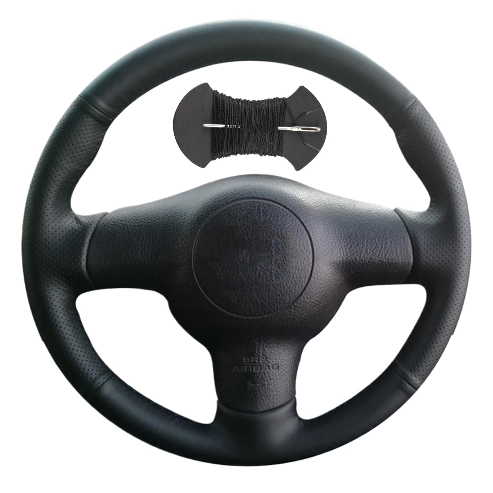 Car Steering Wheel Cover Microfiber Leather Stitch Wheel Wrap Fit for ...