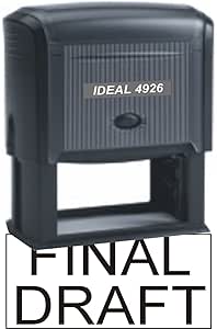 Amazon.com : Extra Large Self Inking Stamp - Custom Text Message - Up to 4 Lines of Large Text ...