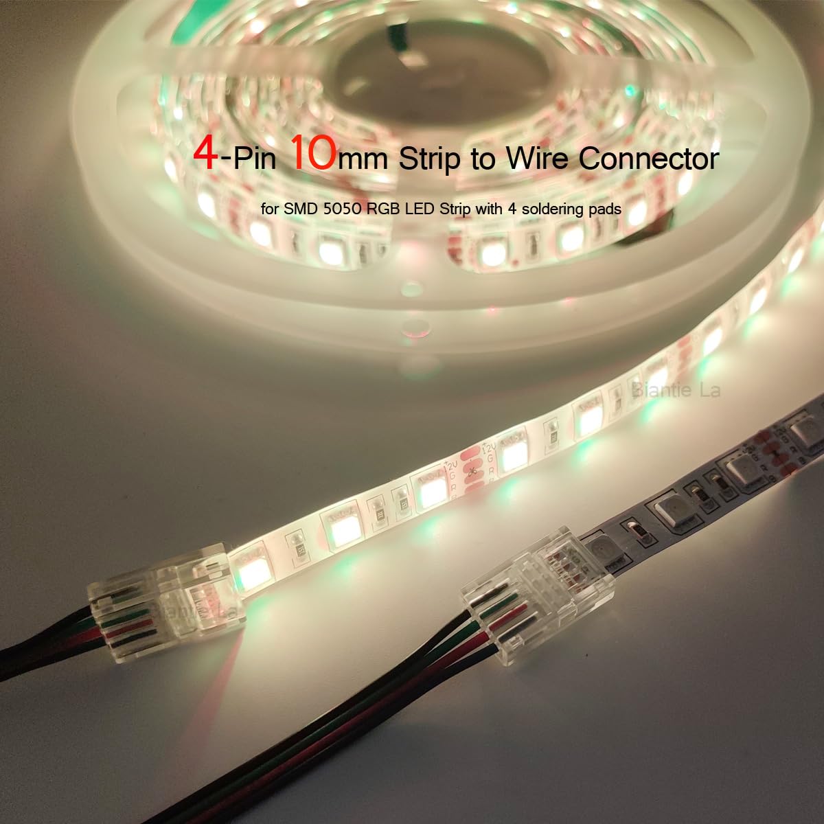 Mua Biantie La 4 Pin Led Strip Connector 10mm RGB Strip to Wire ...