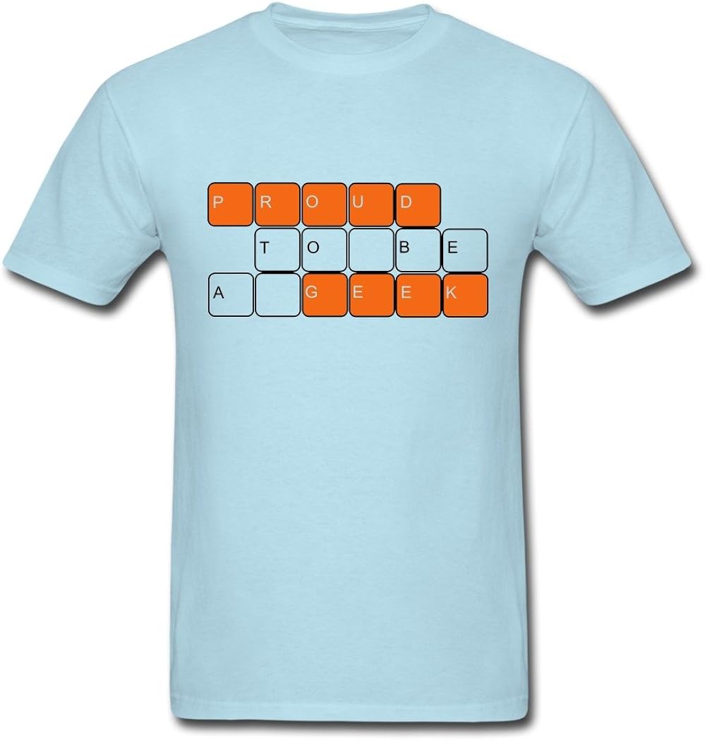 Amazon.com: Men's Geek squad gadgets For Printed T-Shirts Sky blue X ...