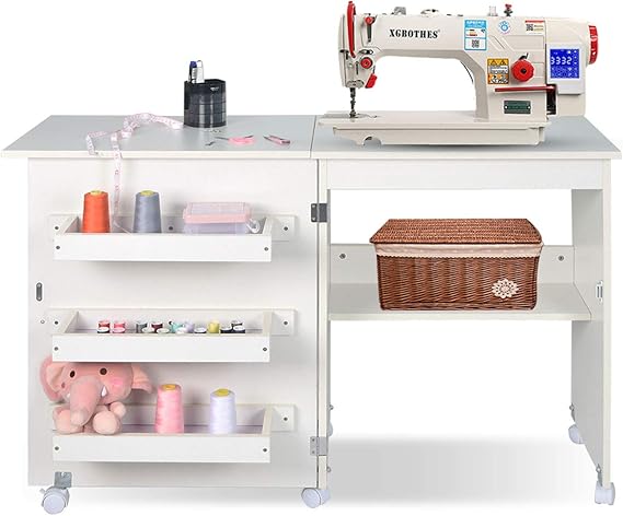 Folding Sewing Table Multifunctional Sewing Machine Cart Table Sewing ...