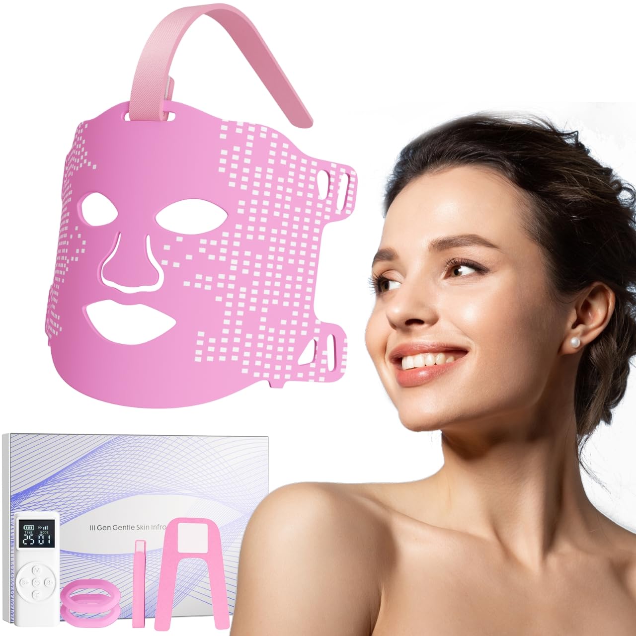 Red Light Therapy for Face, Red Light Therapy Mask with Timing Function ...