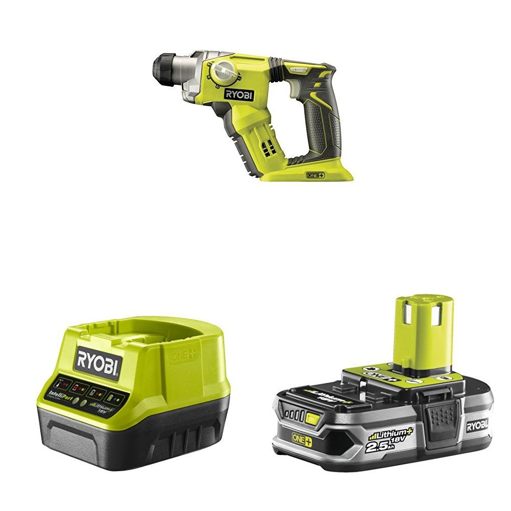 Ryobi R18SDS-0 ONE+ SDS Plus Cordless Rotary Hammer Drill with Lithium+ ...