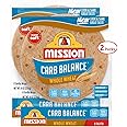 Amazon.com : Mission Carb Balance Fajita Whole Wheat Tortillas, Low ...