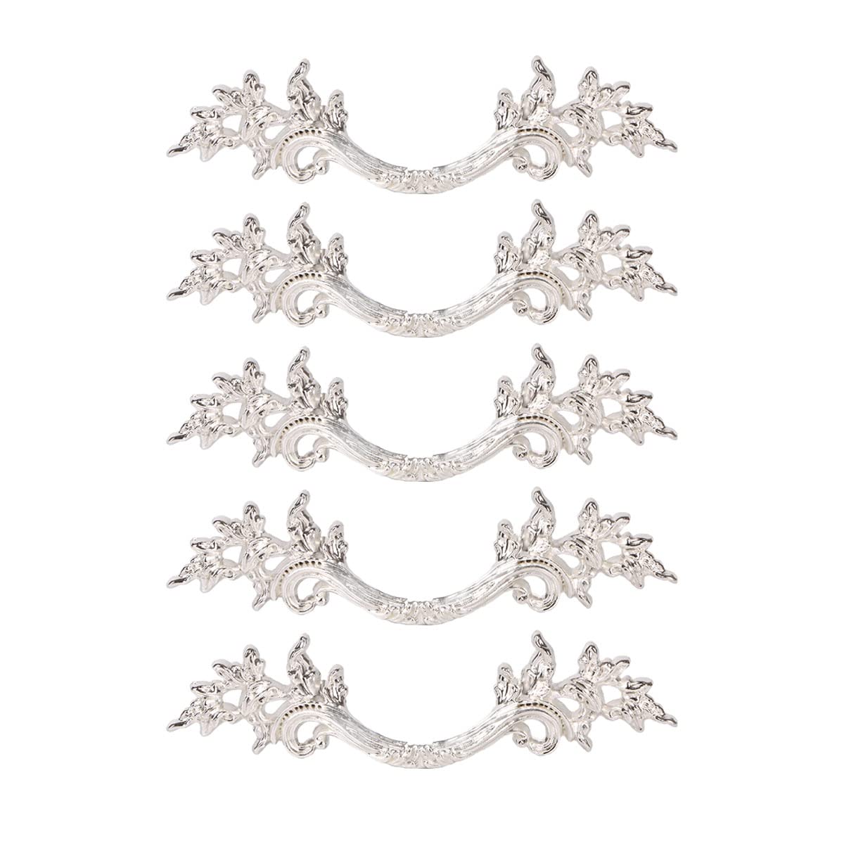Fvstar 5 Pack Antique Dresser Handles,Kitchen Cabinet Pulls,Silver ...