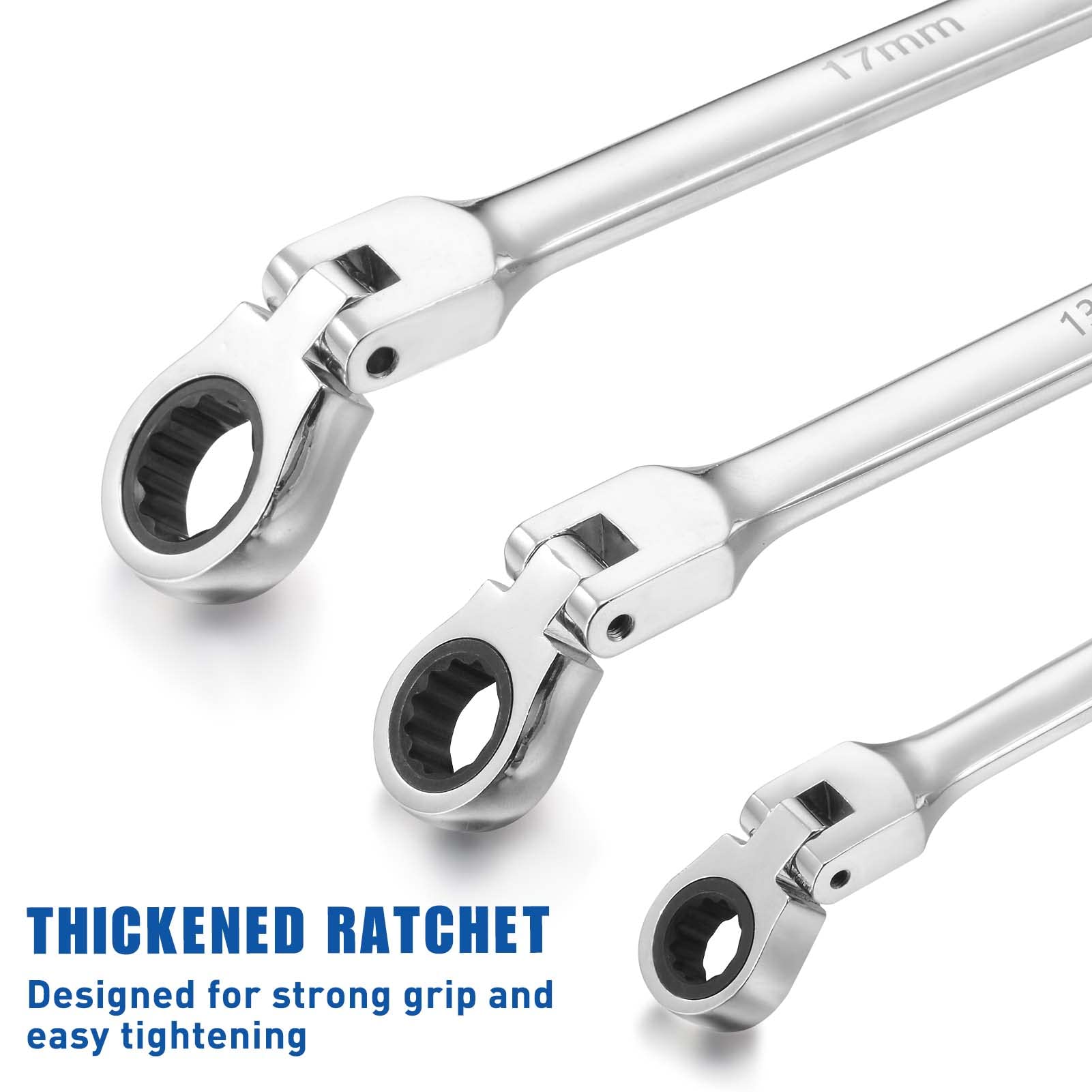 Mua 6-Piece Extra Long Flex-Head Ratcheting Wrench Set, 72-Tooth Double ...