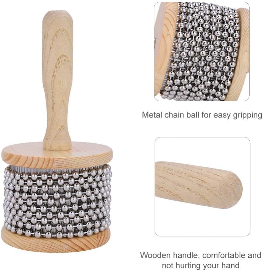 Cabasa Percussion, Wooden Beat Instrument For Children Kids Student ...