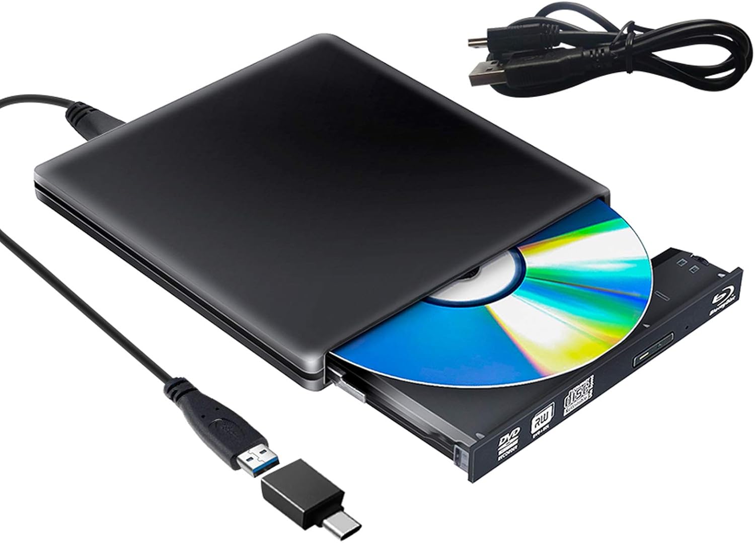External Blu Ray CD DVD Drive 3D USB 3 0 Type C Bluray Disc Reader BD 