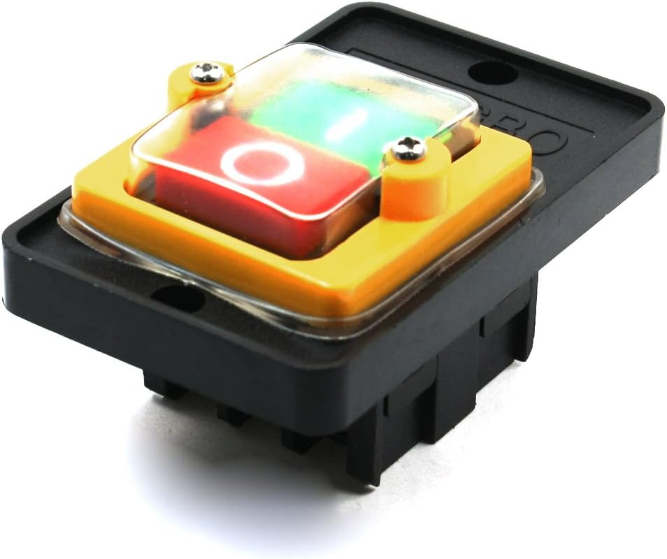 Sourcingmap® AC 220V/380V 10A On/Off Latching Start Stop Power Push ...