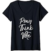Amazon.com: Christian Faith Election Quote Voting Saying Pray Think ...