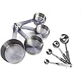 Amazon.com: ChefLand 8-Piece Stainless Steel Measuring Cups and ...