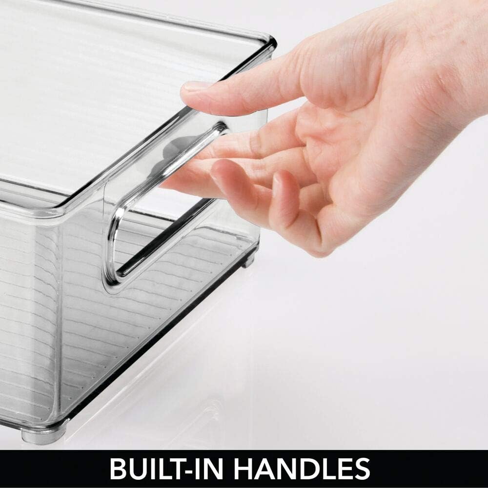 mDesign Plastic Storage Bin with Integrated Handles – Home Office ...