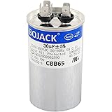 BOJACK 7.5 uF ±6% 7.5 MFD 370 V/440 V CBB65 Condensador de arranque ovalado para motor AC o ...