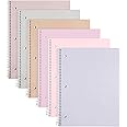 Amazon.com : Geyoga 6 Pack Color 3 Subject Wide Ruled Spiral Notebook ...