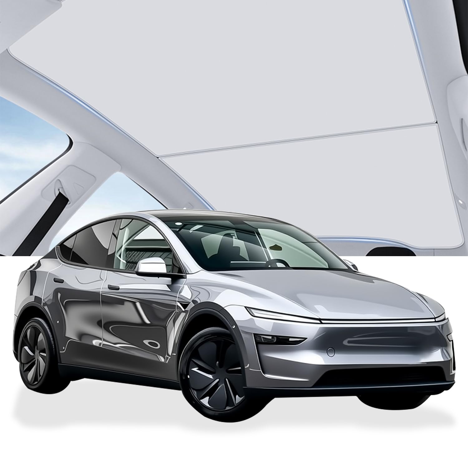 2025-2026 Tesla New Model Y Juniper Sunshade Roof [No Gap,Nano Ice ...