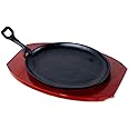 Amazon.com: Carver's Olde Iron Fajita Cast Iron Skillet Set – Sizzling ...