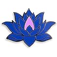 Amazon.com: Pinsanity Black Lotus Flower Enamel Lapel Pin : Clothing ...