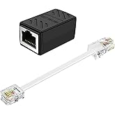 Amazon.com: Phone Jack to Ethernet Cable Adapter, RJ45 8P8C Female to ...