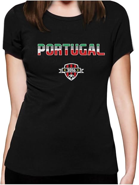 Portugal Soccer Team 2016 Football Fans Women Fitted Top T-Shirt ...