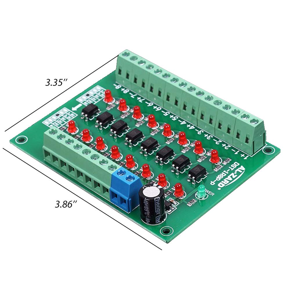 Icstation 8 Channel Voltage Level Translator PNP NPN PLC Signal ...