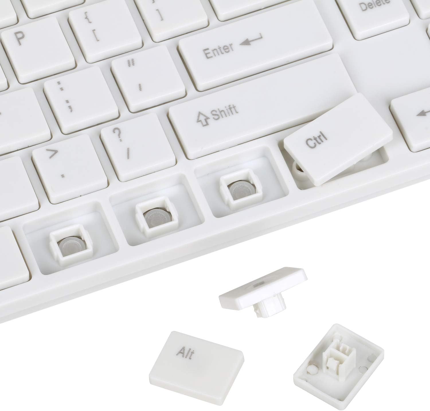 TRIXES White USB Slim Keyboard Plug and Play with Cover – BigaMart
