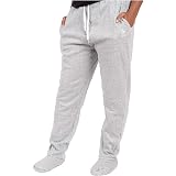 Feejays Classic Adult Footed Sweatpants with Sherpa Fleece Lined Feet ...