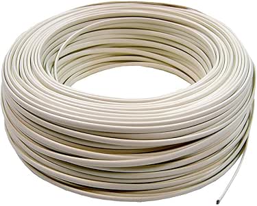BeMatik - Bobina Cable Telefónico Flexible 4-Hilos Marfil (100m ...