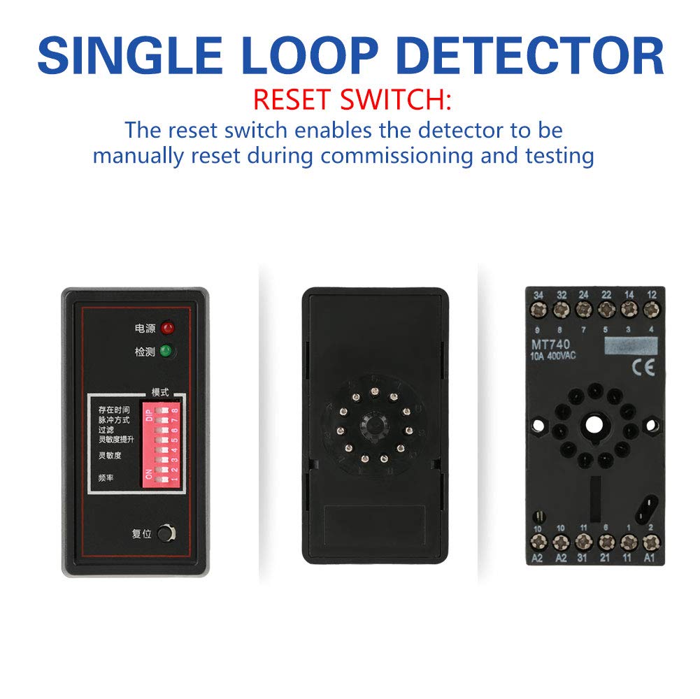 Vehicle Loop Detector, PD132 Single Channel Inductive Vehicle Loop Sensor With Selectable Pulse ...
