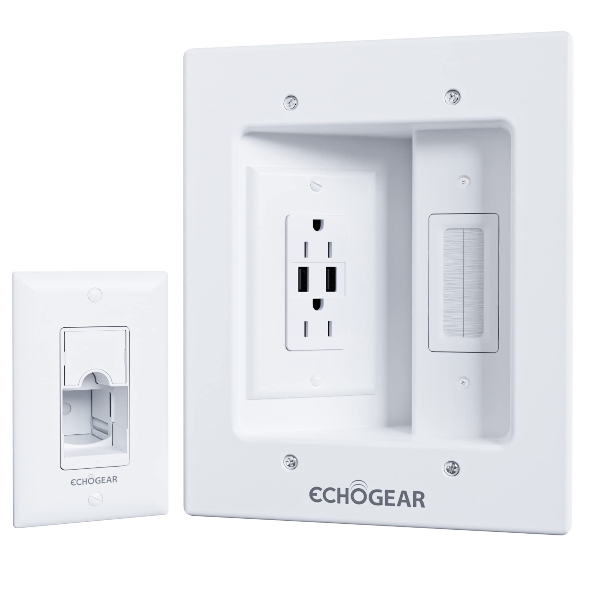 Mua ECHOGEAR TV Wall Mount Cord Hider With AC Outlets & USB Ports ...