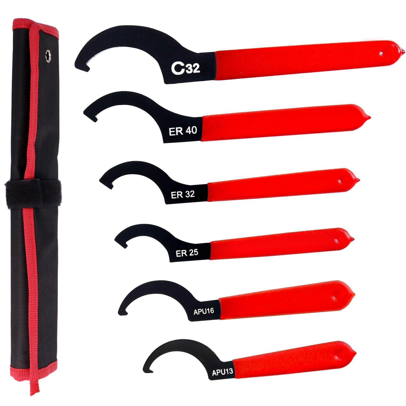 Poweka Coilover Spanner Wrench, 6Pcs Universal Adjustment Shock Steel ...