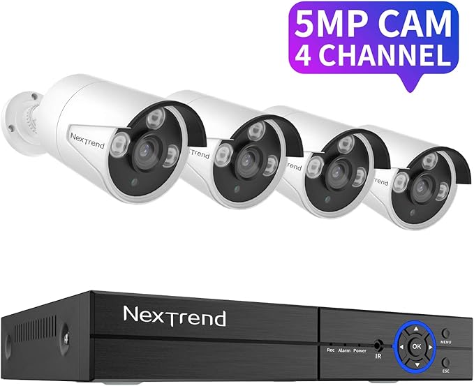 Amazon.com : 【5MP】 Security Camera System, NexTrend 4CH 5MP Wired ...